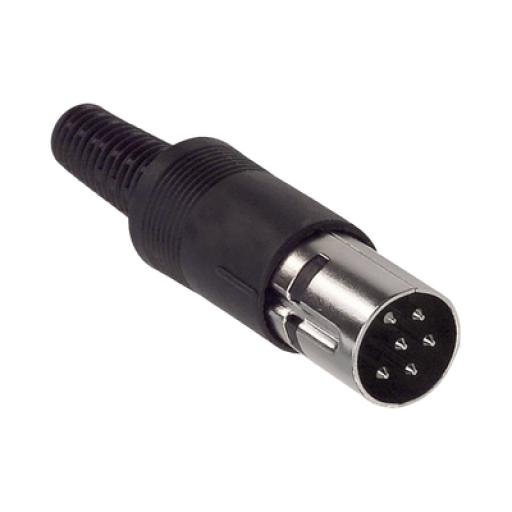 Syscom Conector Mini-DIN, Plug Circular de 6 Posiciones, Pin Machos ...